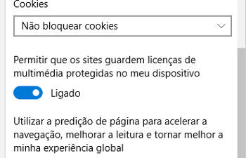 Como ativar os cookies no Microsoft Edge