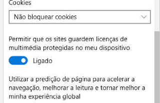 Como ativar os cookies no Microsoft Edge