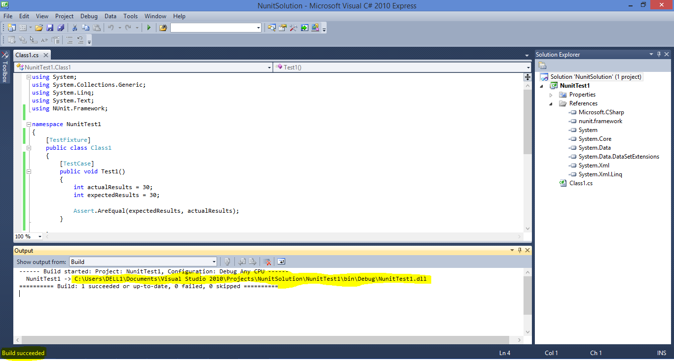 C# - Nunit Script Creation and Execution | Automation Home