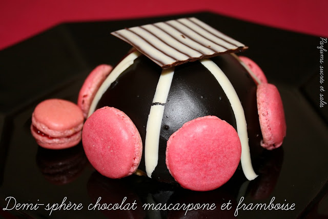 Parfums Sucrés et Salés: Demie-sphère mascarpone, framboise, chocolat