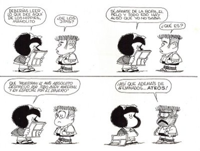 Volvamos a las Caricaturas: PERSONAJES DE MAFALDA: MANOLITO