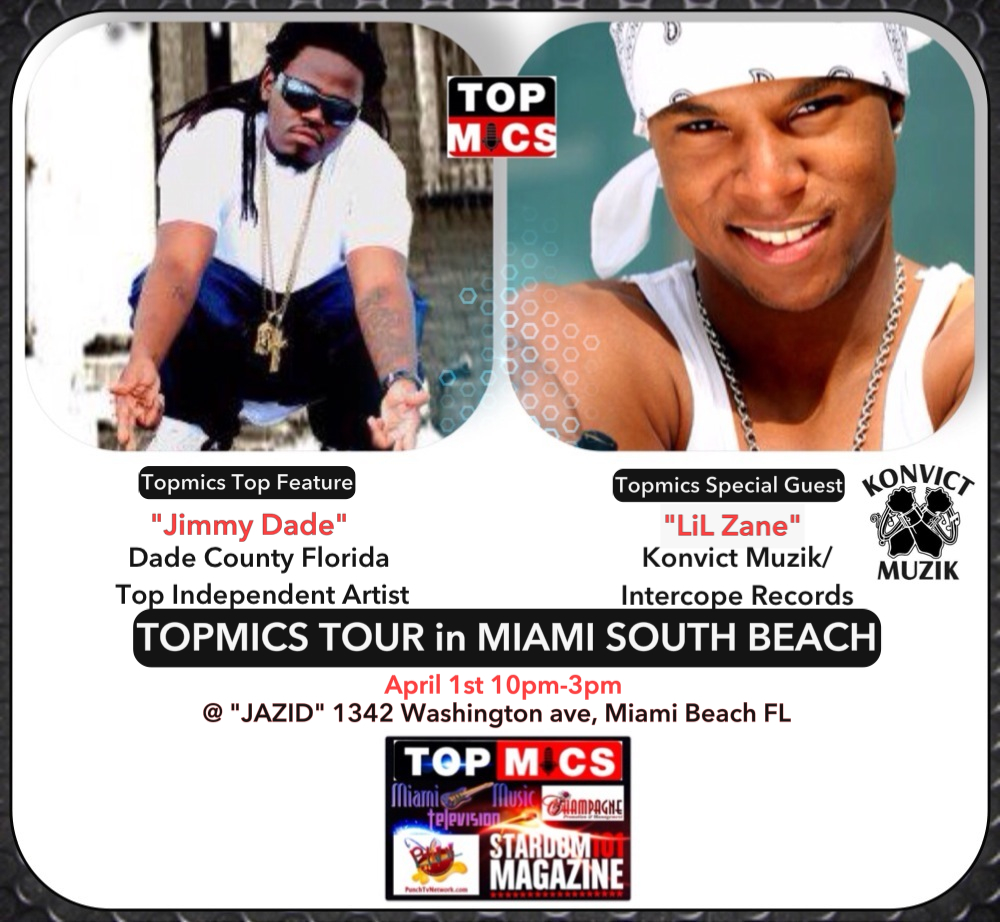 Topmics Tour: Konvict Muzik Artist "Lil Zane" at Topmics Tour in Miami ...