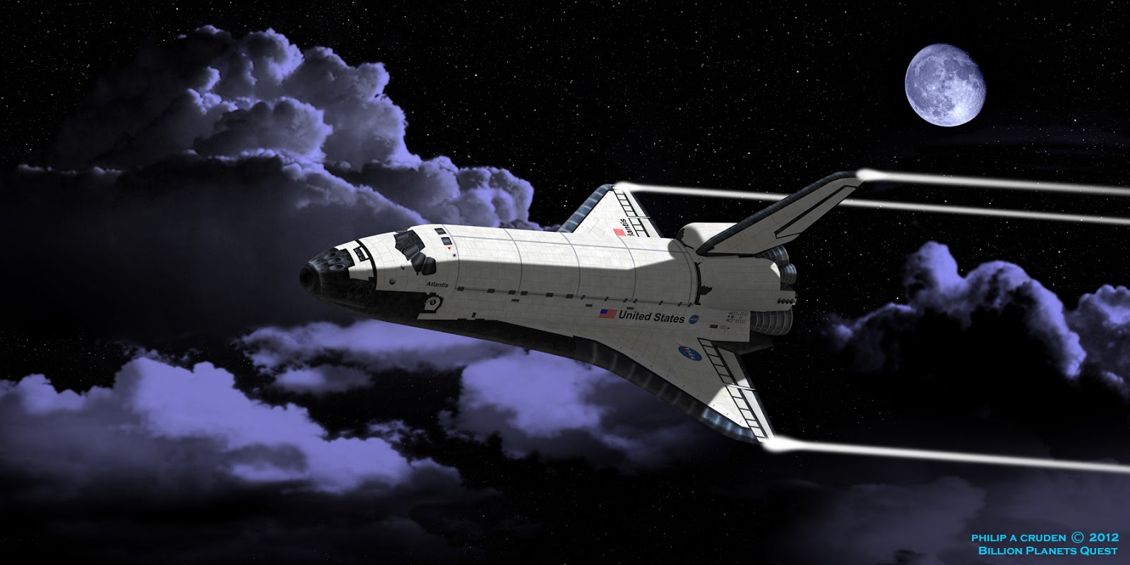 Billion Planets Astronomy and Art: Space Shuttle Art