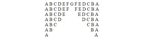 CODE BOX: WAP to print the following pattern.