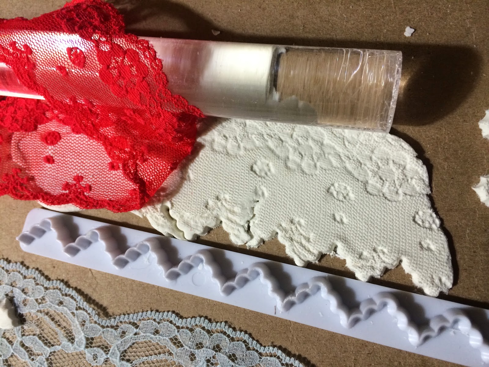 Creative Paperclay® air dry modeling material: Using fabric to create ...