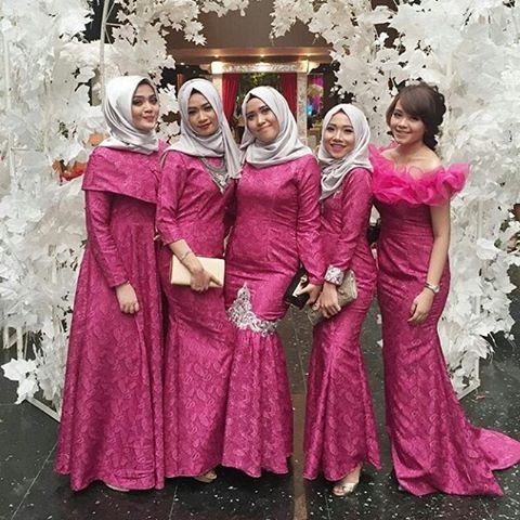Model Dress Kebaya Pink Modern - Inspirasi Kebaya Indonesia