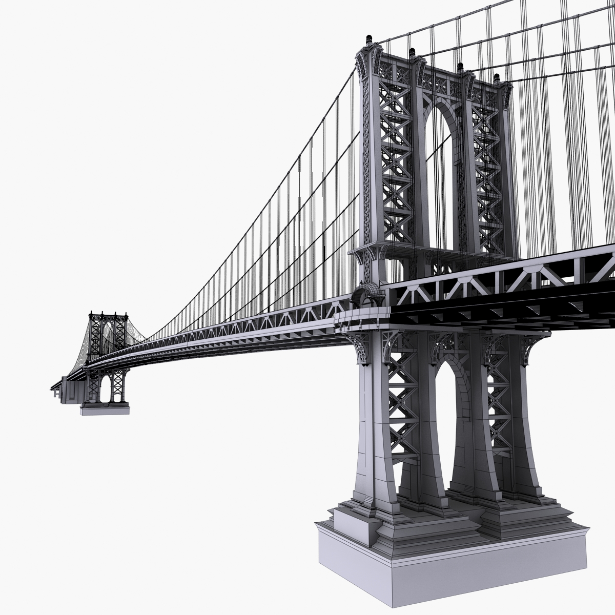Manhattan Bridge 3D Model
