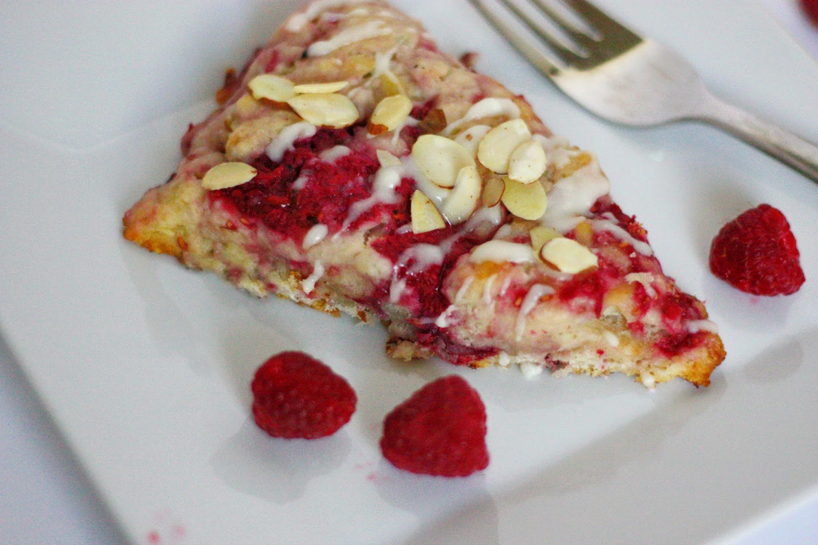Raspberry Almond Scones with White Chocolate Glaze | The Pretty Life Girls