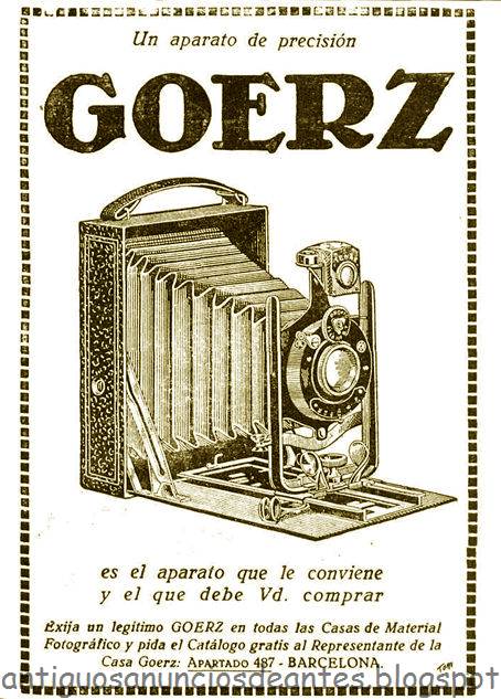 Antiguos anuncios de antes: Goerz (fotografía) (9 anuncios)