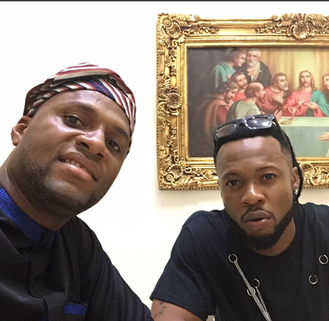 Chima Anyaso and wife host Flavour and his crew in his hometown (Photos)