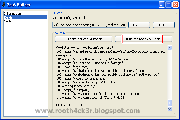 Remote Administration Tool(RAT) Zeus BotNet | H4CK3R#