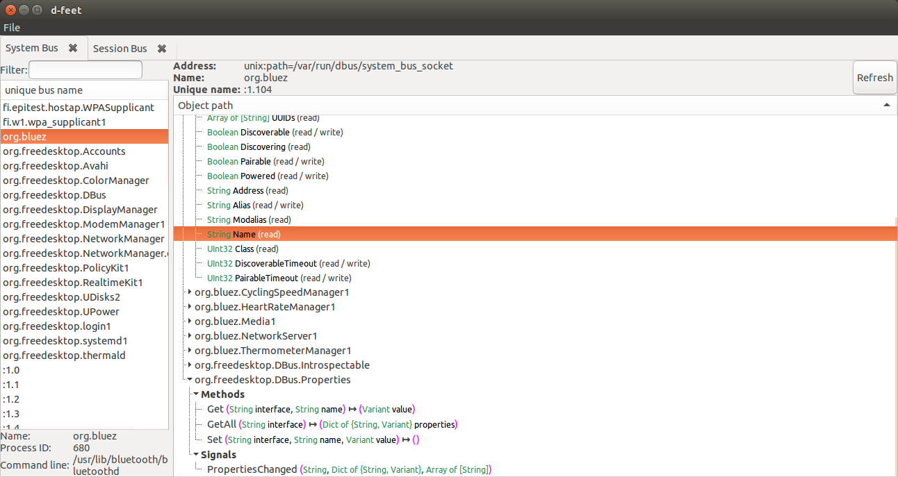 Smart Space Stuff: I got the "Figurin' out DBus" BlueZ