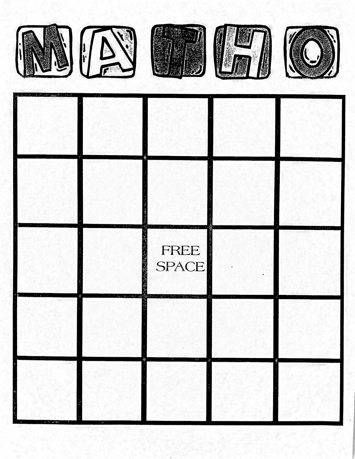 eat play math: MATHO! as a review game