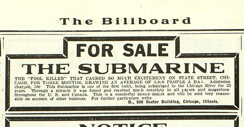 The Foolkiller Submarine: New Data! – Mysterious Chicago