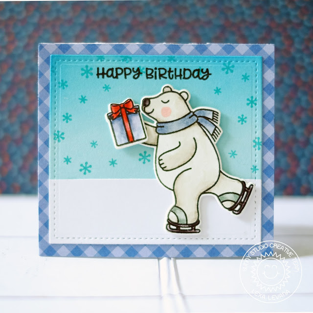 Sunny Studio: Playful Polar Bears Winter Themed Everyday Cards with Lexa