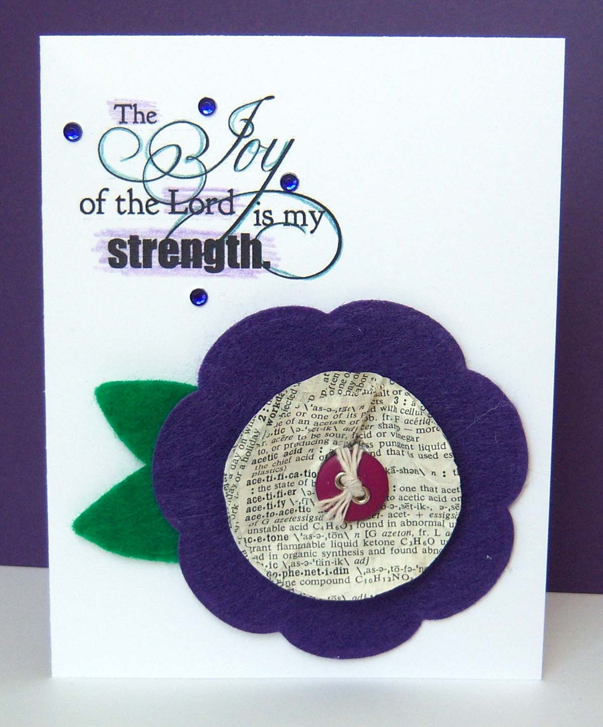 Shoregirl's Creations: Simple Felt Flower Cards