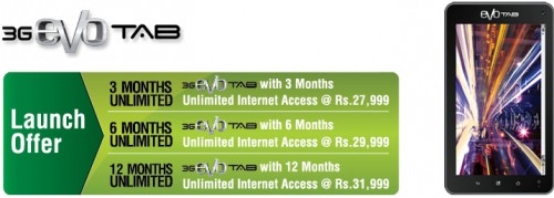 PTCL EVO introduces EVO 3G Tab