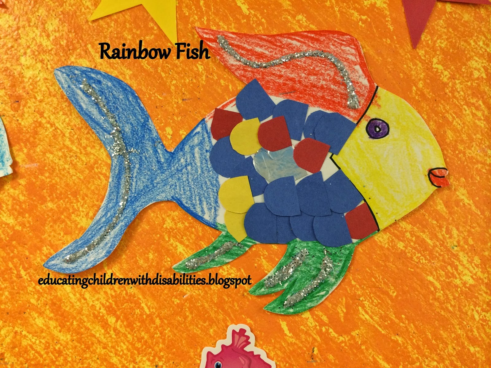 Educating children with disabilities: Rainbow Fish Story and Art Project