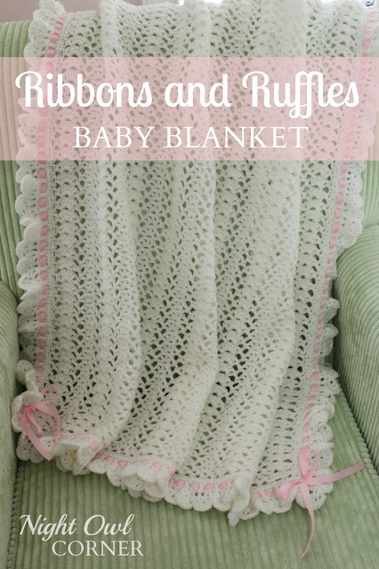 Night Owl Corner: Ribbons and Ruffles Baby Blanket