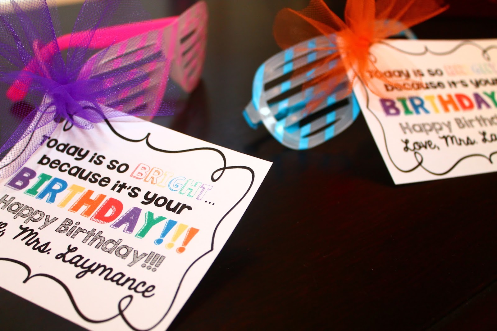 Adventures of First Grade: Student Birthday Gifts