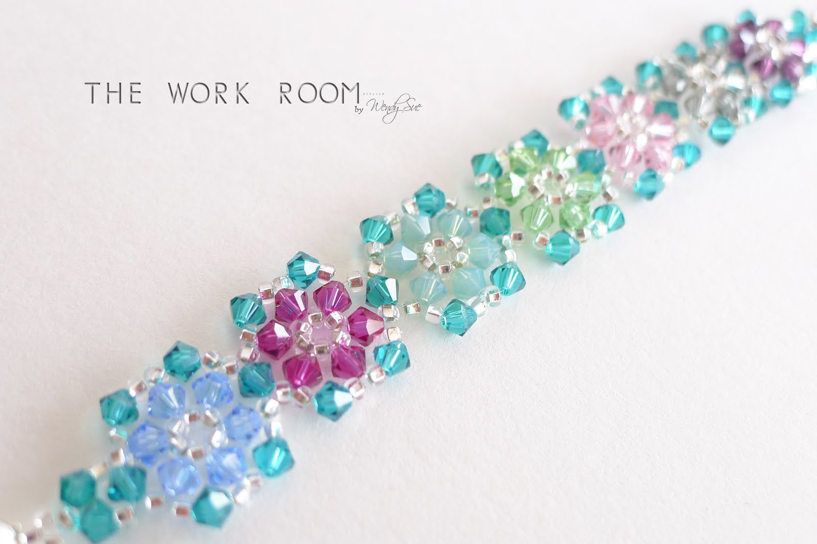 The Work Room: TWR069 Floral Spring Bracelet Tutorial