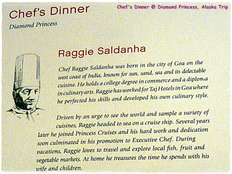 Diamond Princess Cruise (Alaska) Dining Menus (with photos!) - Princess ...