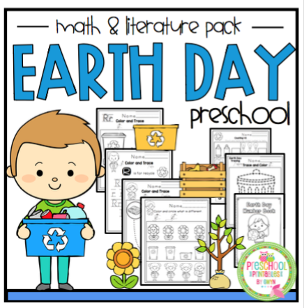 Earth Day Math & Literature Preschool "No Prep" ~ Preschool Printables