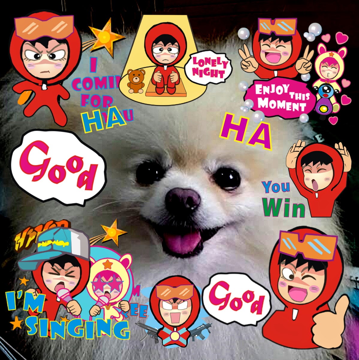 冬冬說: RED PACO STICKERS 好讚!!! SO GOOD !:SEE 皮皮 RED和 VIVI 是我的好朋友