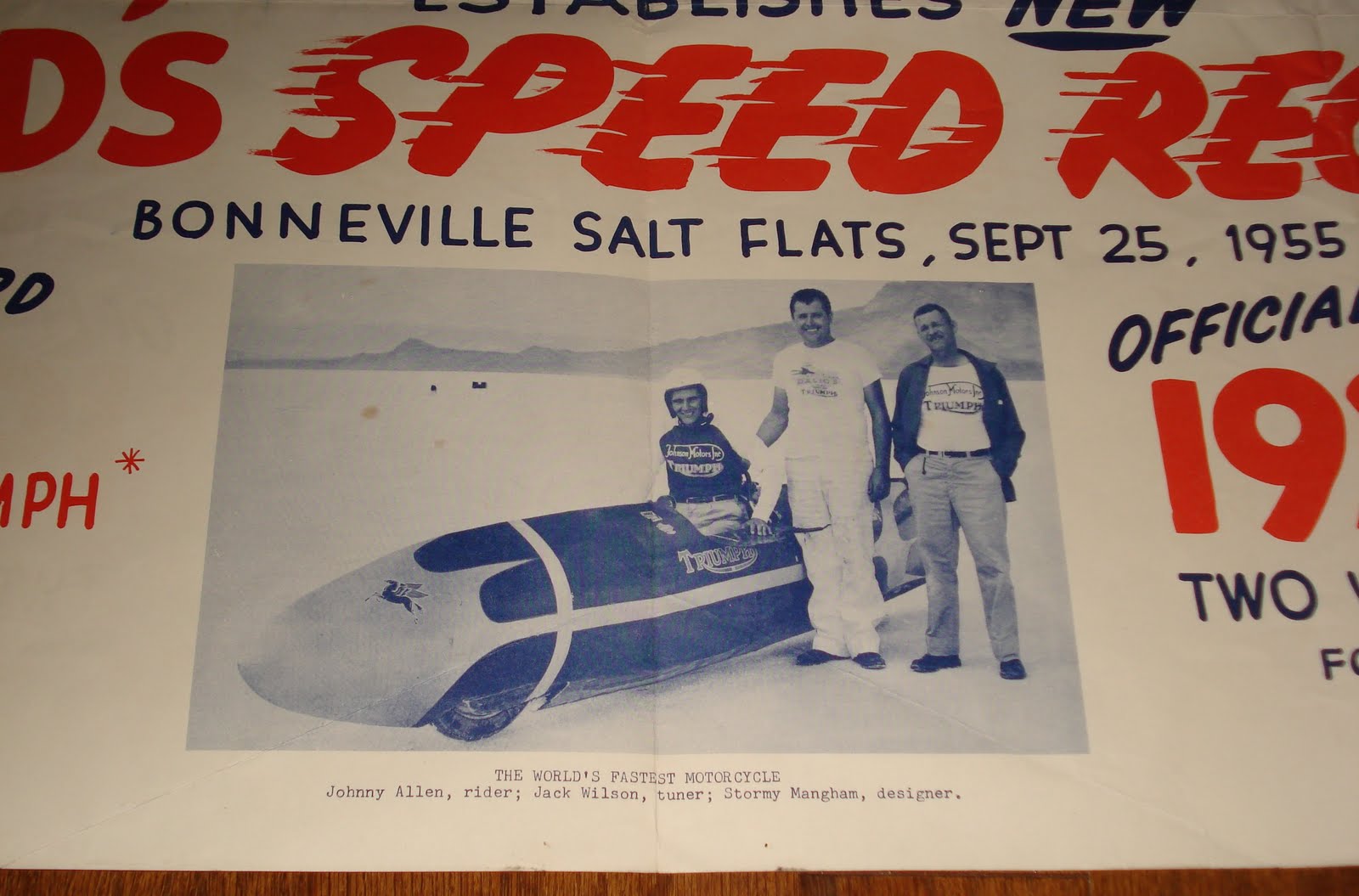 Nostalgia on Wheels: ORIGINAL 1955 Johnny Allen Triumph Streamliner ...