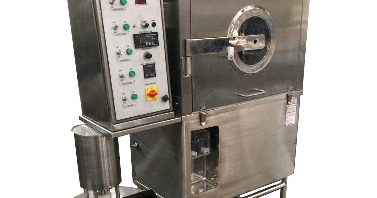 MESIN INDUSTRI FARMASI: MESIN COATER SKALA PILOT KAPASITAS PROSES 2-5 KG