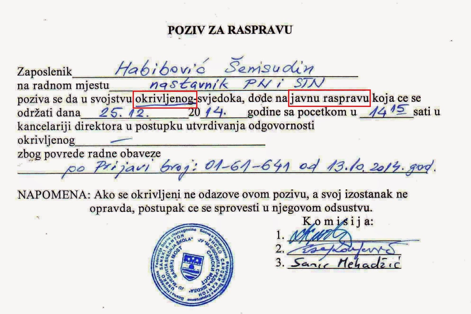 Od protesta do otkaza: veljače 2015