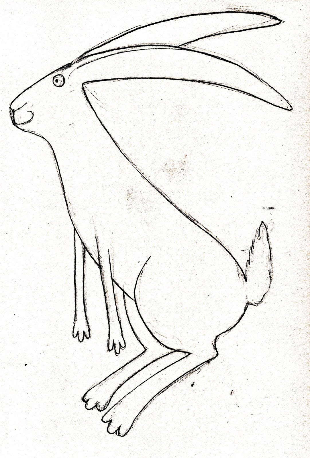 the art room plant: Resting Hare