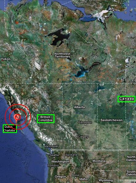 Tectonics of Great Canadian earthquake (Magnitude 8.1) 1949 August 22