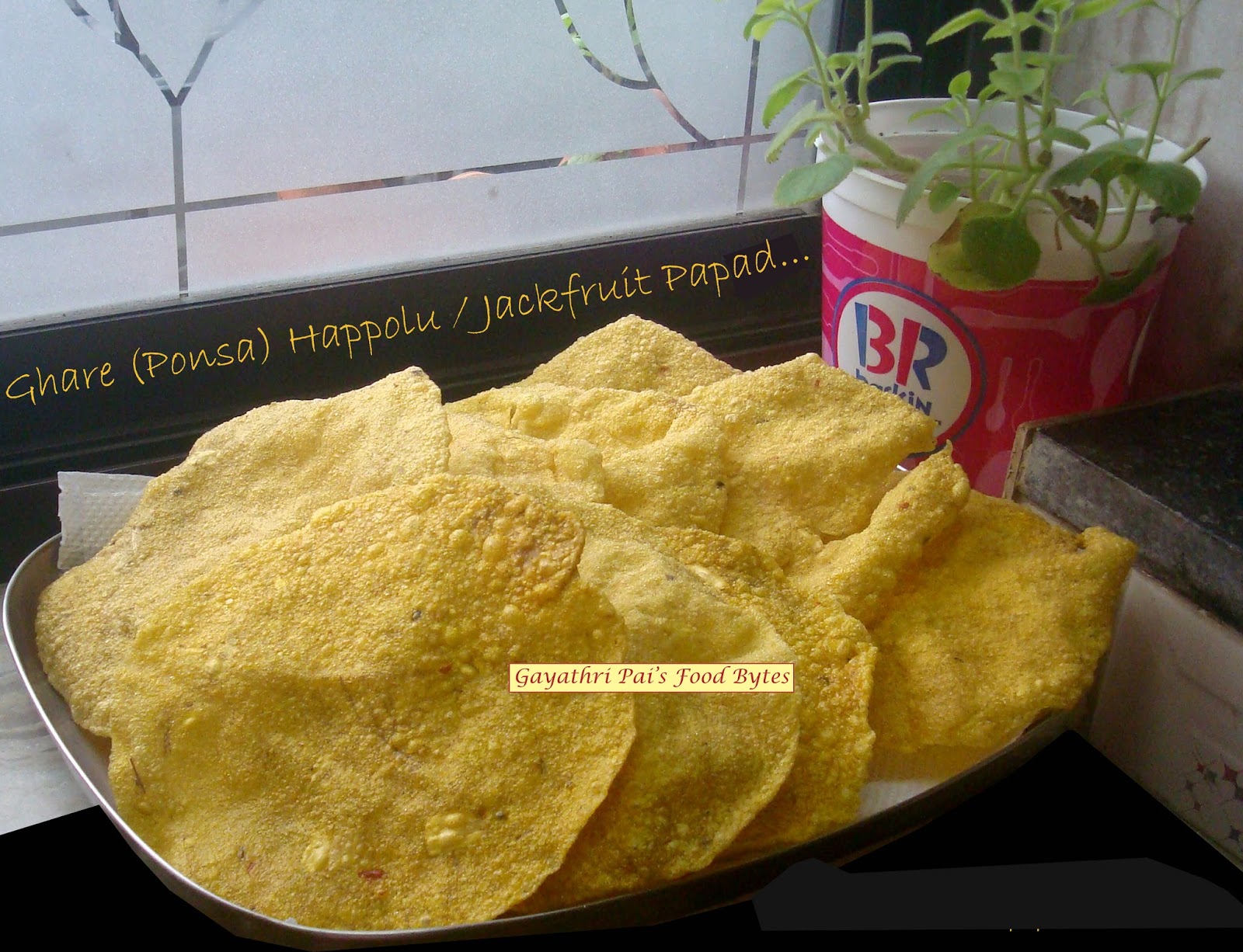 Gayathri Pai's Food Bytes: Jackfruit Papad.