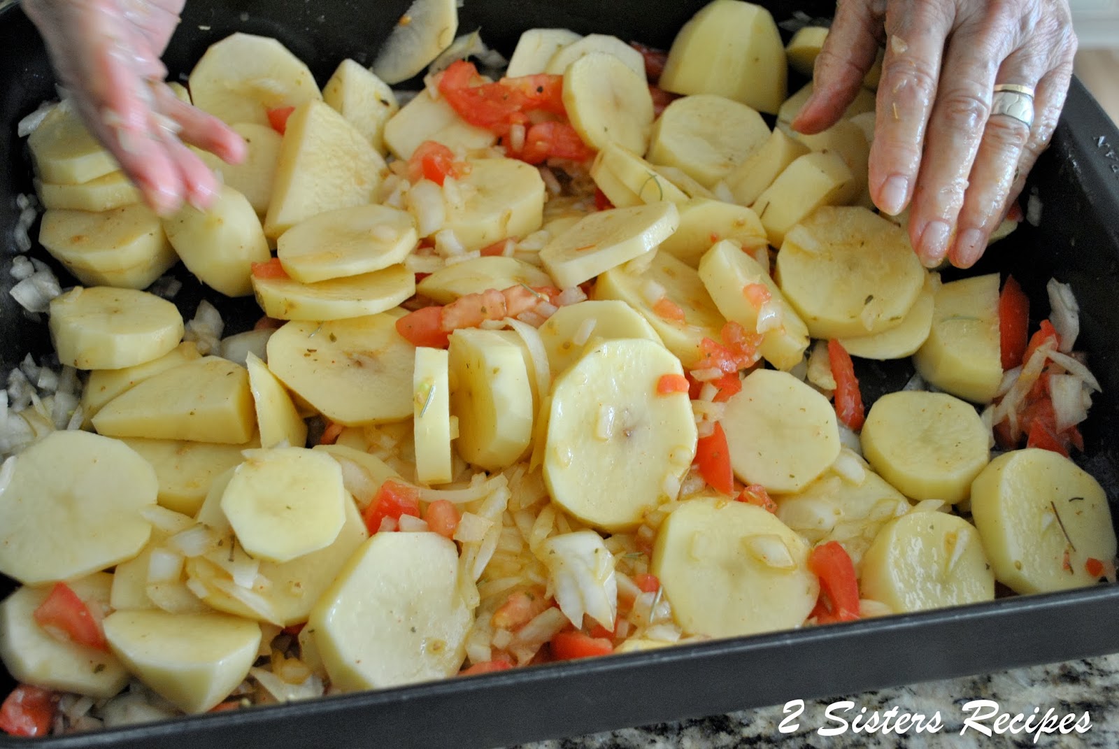 Roasted Potato Marinara - 2 Sisters Recipes by Anna and Liz