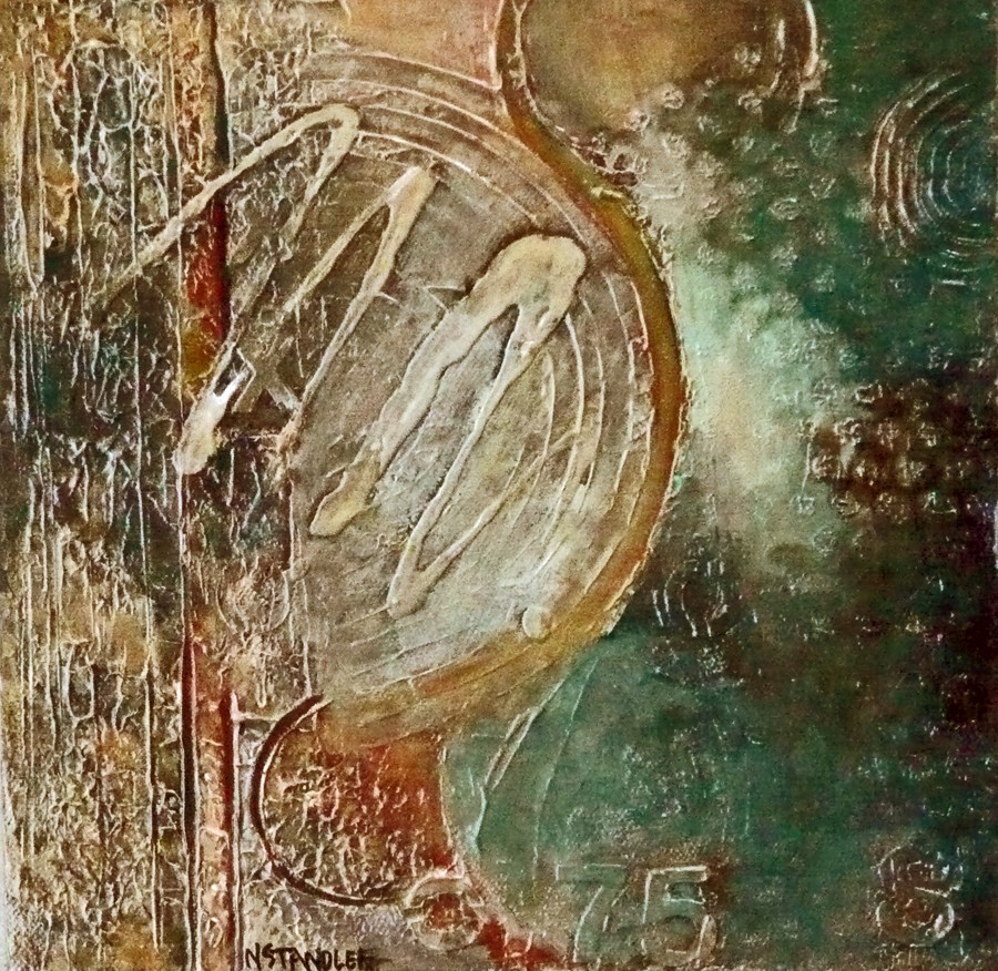 Nancy Standlee Fine Art: Mixed Media Abstract ~ Apollo: Gray to ...