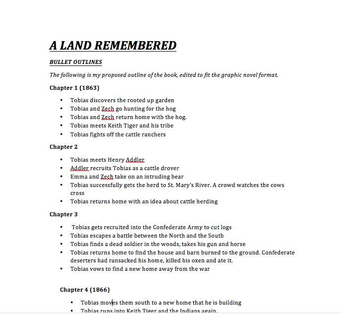 A Land Remembered: The Graphic Novel: Scripted!