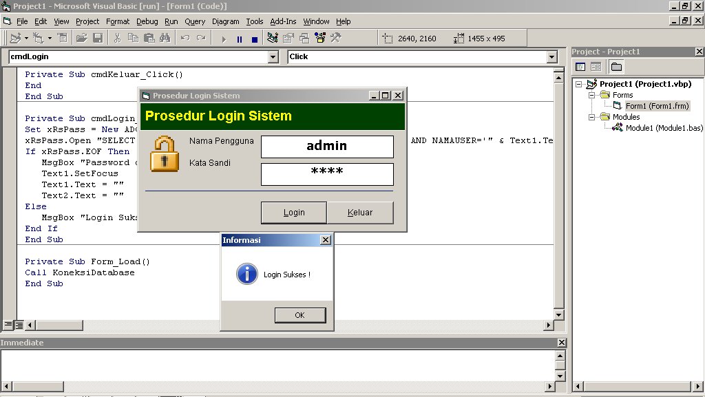 Membuat Form Login VB6 Database MySQL Server | Gudang Sourcode Visual ...
