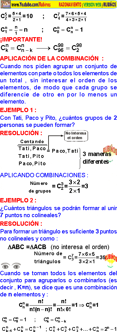 ANÁLISIS COMBINATORIO FÓRMULAS MÉTODOS Y EJEMPLOS DE RAZONAMIENTO ...