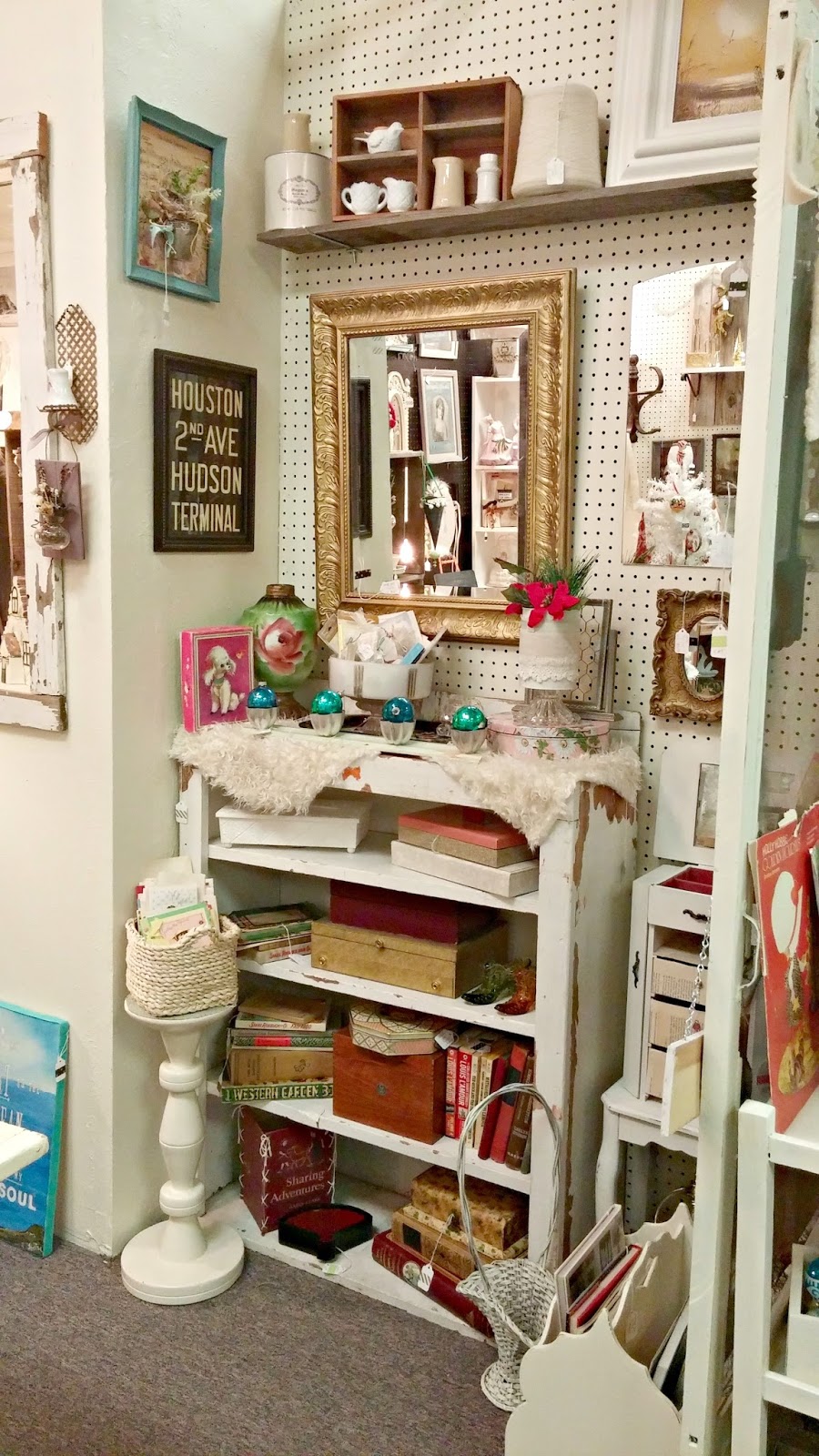 Antique Mall Booth Update for Christmas - Little Vintage Cottage