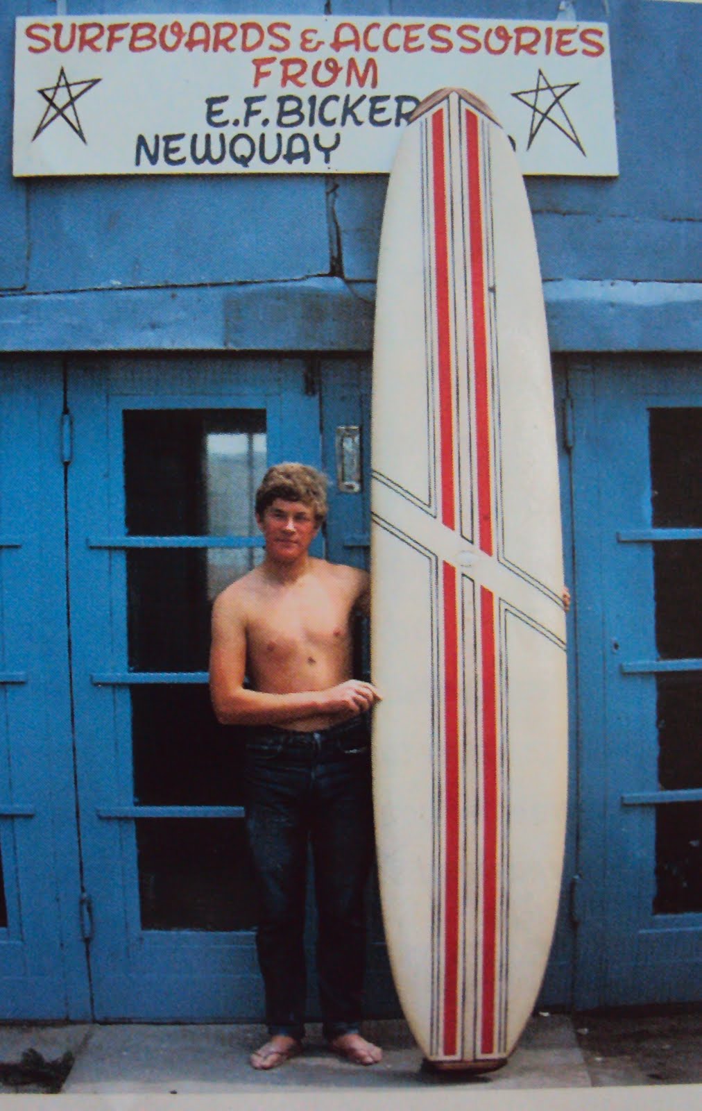 vintage surfboard collector UK: The Bickers story - by John Conway