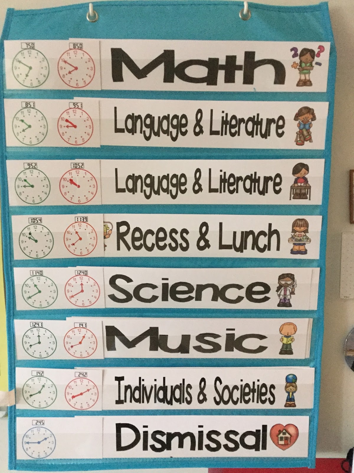 Primary Expectations: Schedule Cards