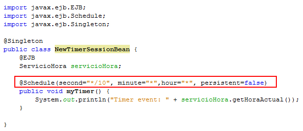 Curso de Java EE: Ejercicios de clase. Clase 11: implementando un Timer