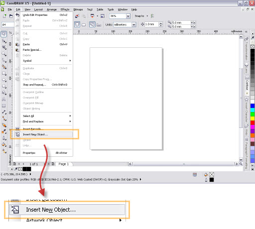OLE (Object Link and Embedding) | Belajar CorelDRAW