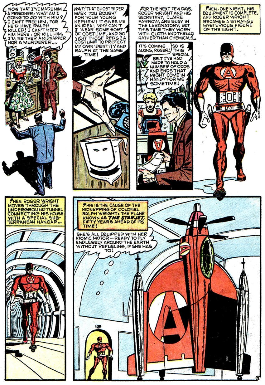 Pappy's Golden Age Comics Blogzine: Number 1365: Big red guy fights Reds