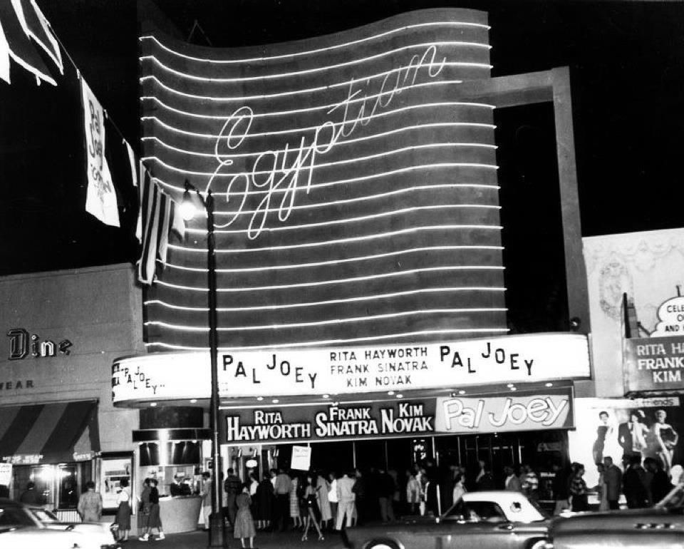 Los Angeles Theatres: Egyptian Theatre: Hollywood Blvd. views 1955 to ...