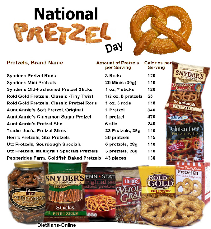Dietitians Online Blog: National Soft Pretzel Month and April 26 ...