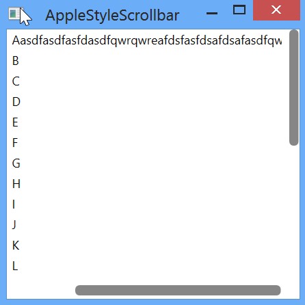 Wpf Custom Listbox With Scrollbar On The Background