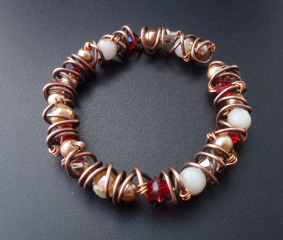 How to Coil and Wire Wrap an Easy Bangle Tutorial / The Beading Gem