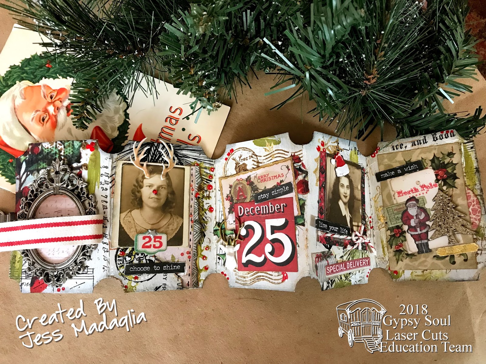 Two Mad Dahlias: Good tidings ATC journal